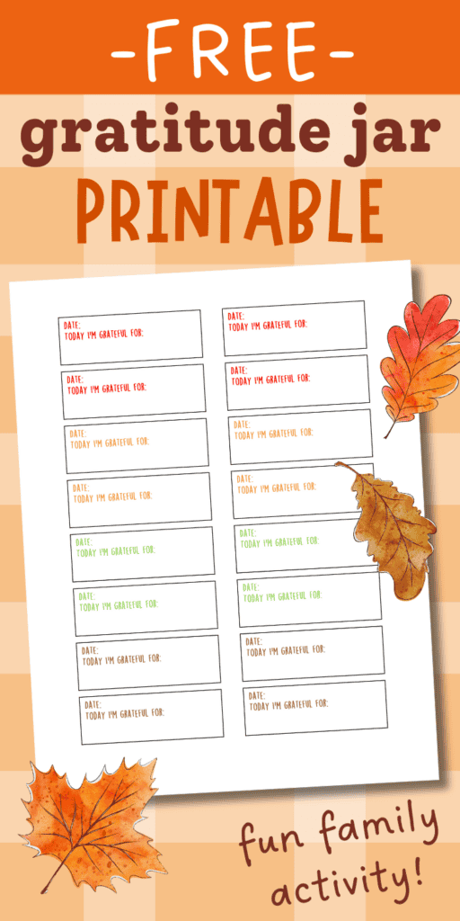 Make an Easy Gratitude Jar-plus a Free Printable! - Aubree Originals