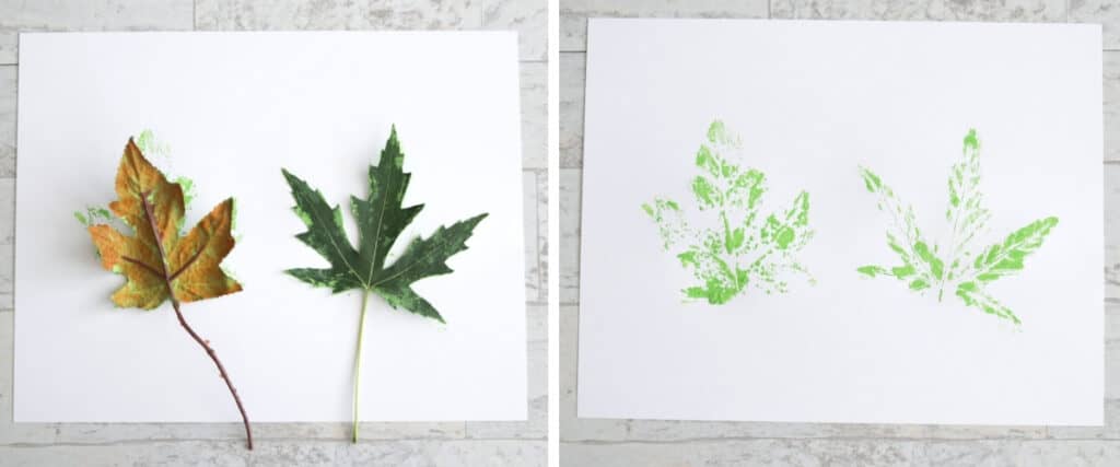 How to Paint Stamp with Fall Leaves - Aubree Originals