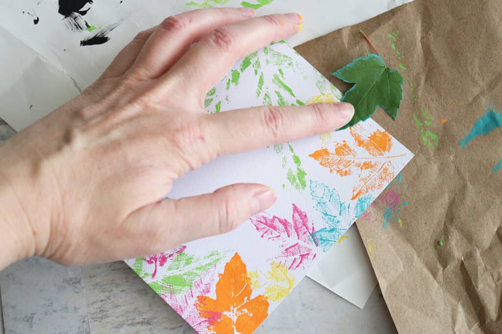 How to Paint Stamp with Fall Leaves - Aubree Originals