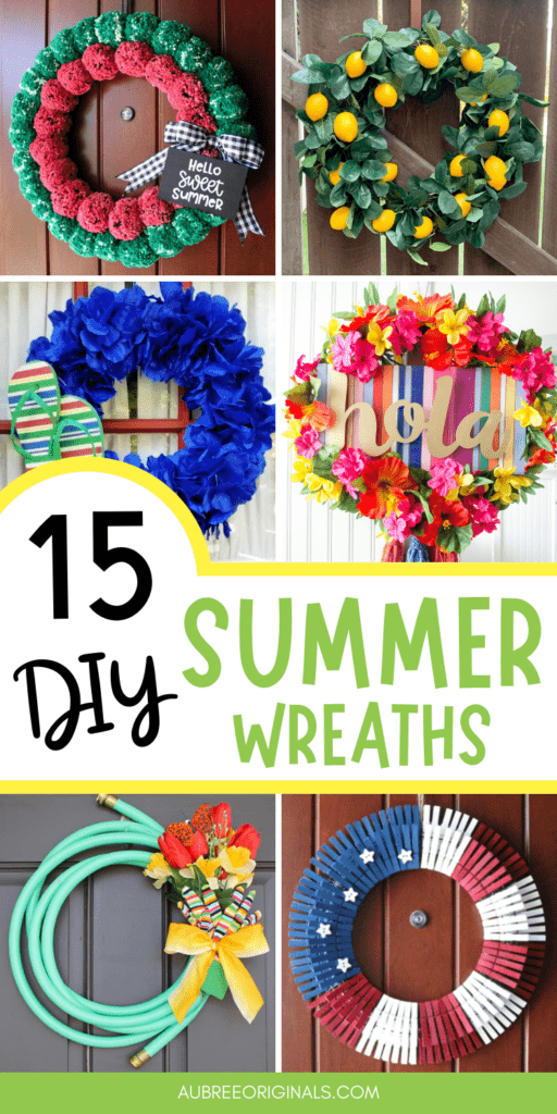 15 DIY Summer Wreaths for Your Front Door - Aubree Originals