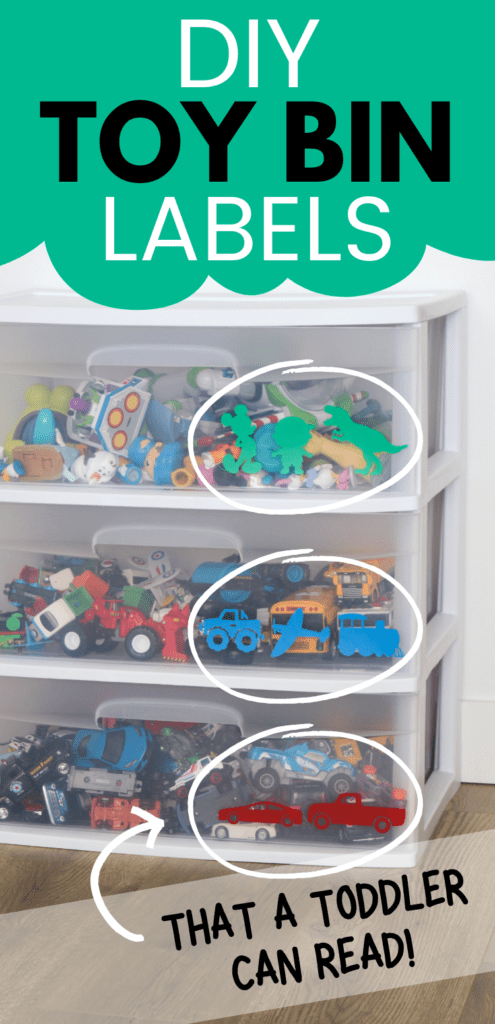 How to Make Toy Bin Labels With Cricut - Aubree Originals