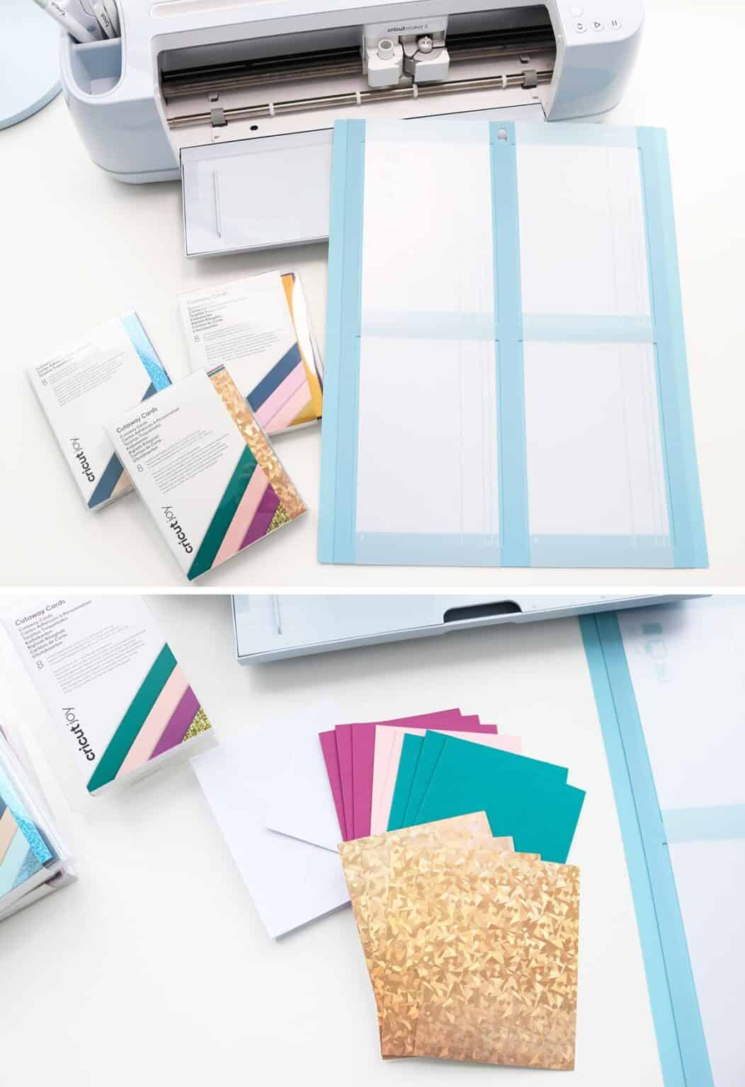 How to Use the Cricut Cutaway Cards and Card Mat 2 x 2 - Aubree Originals