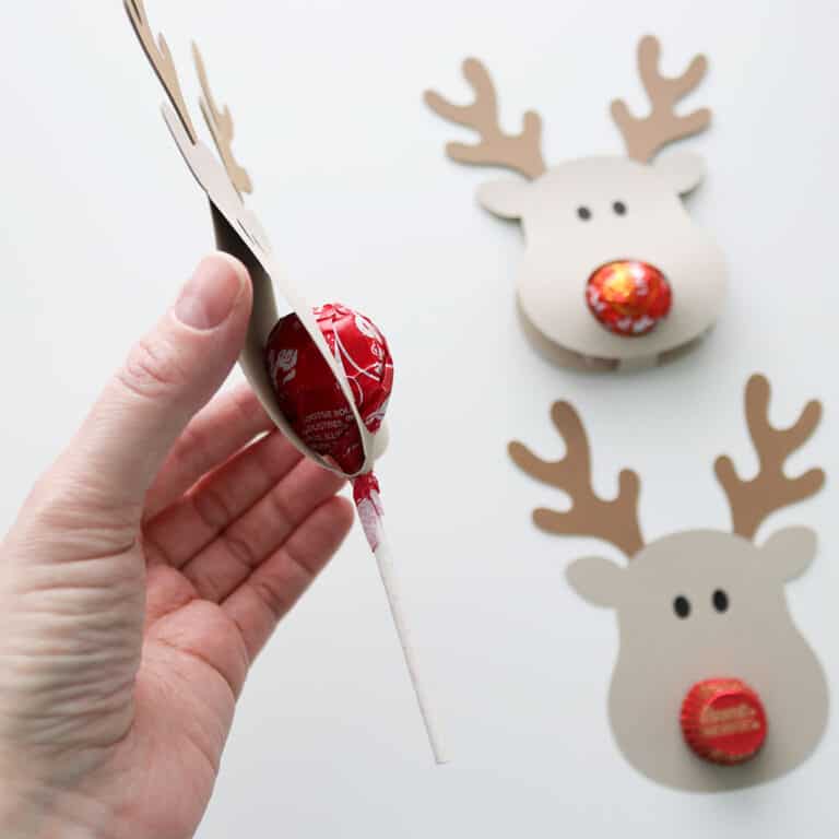 DIY Reindeer Lollipop or Chocolate Holders - Aubree Originals