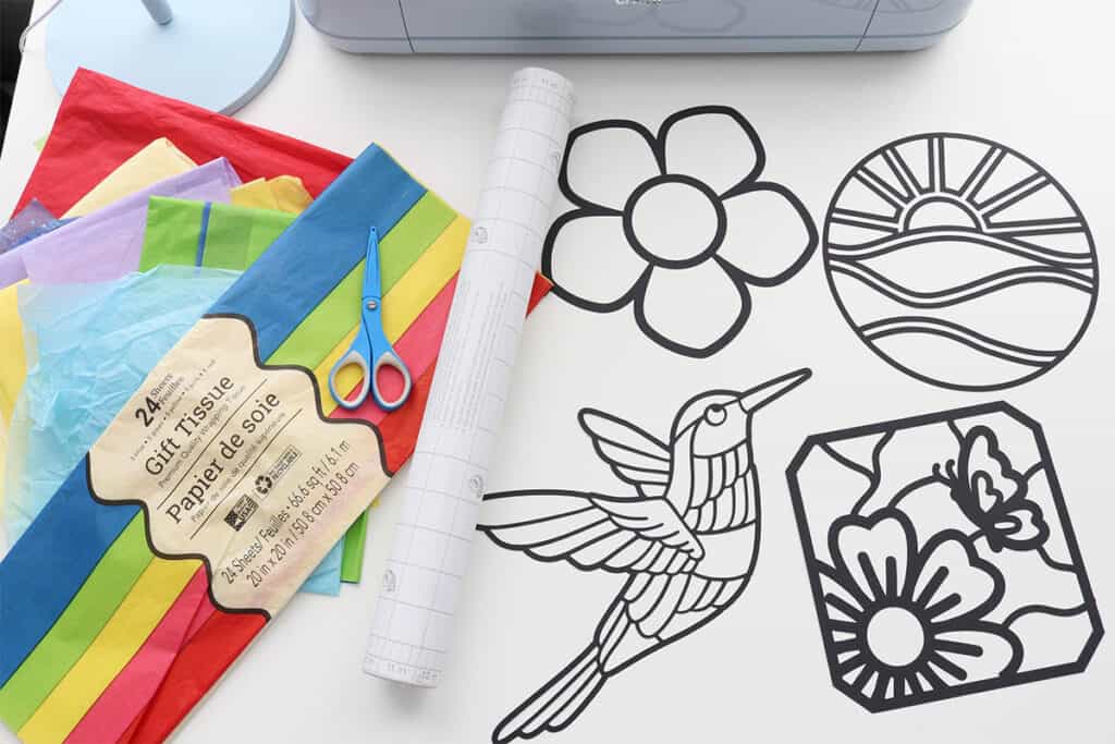 Easy Tissue Paper Stained Glass Craft for Kids and Adults - Aubree ...