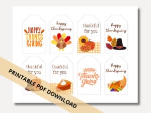 Happy Thanksgiving Gift Tags: 8 Free Printable Tags - Aubree Originals