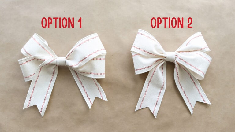 How to Make Christmas Ribbon Bows: 12 Easy DIY Bows - Aubree Originals