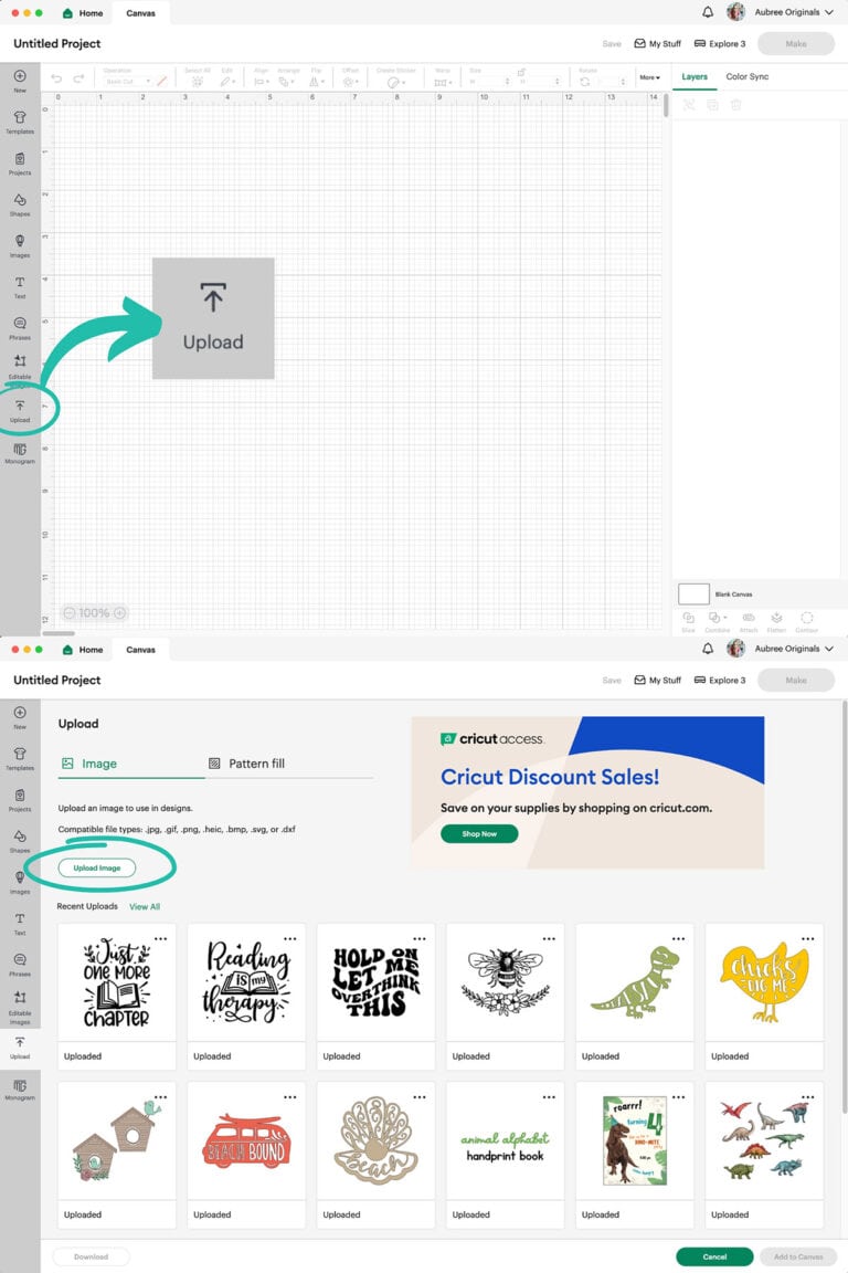 How to Upload SVG & Image Files to Cricut Design Space - Aubree Originals