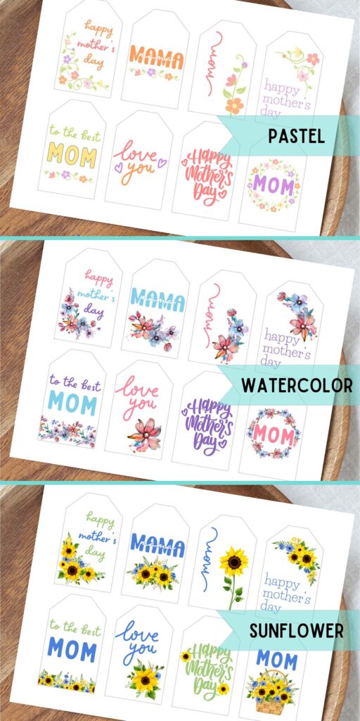 Free Printable Mother's Day Gift Tags - Aubree Originals