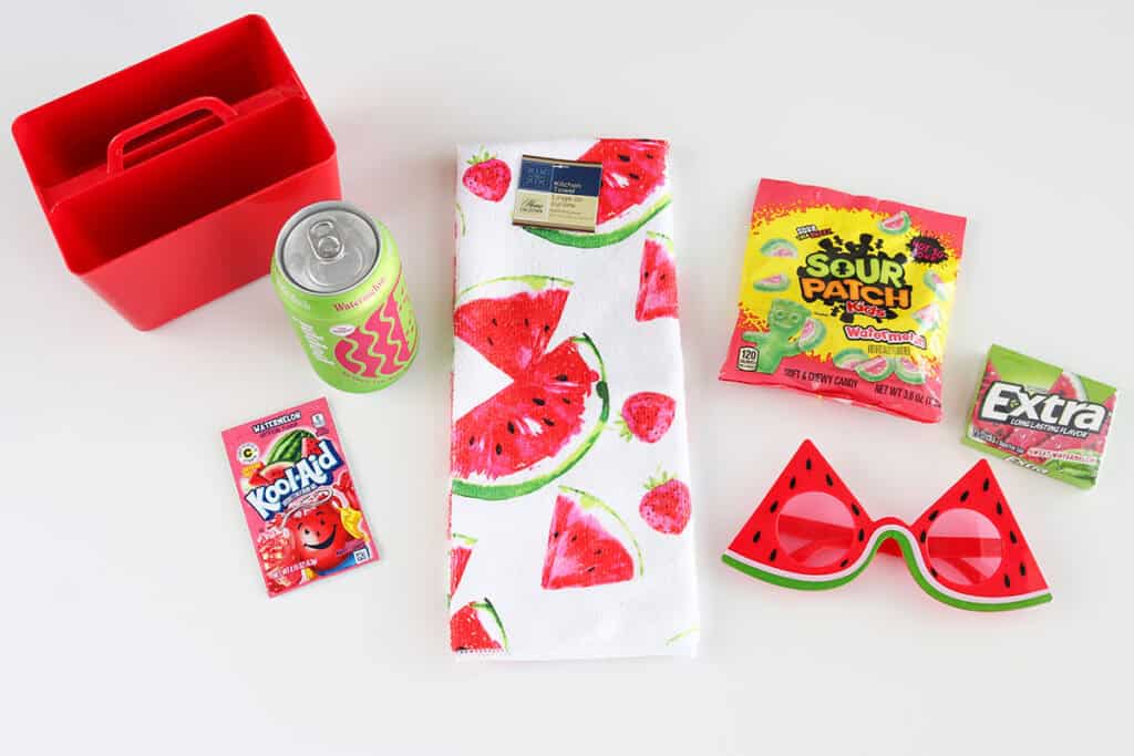 DIY Watermelon Gift For Summer & Free Printable Tags - Aubree Originals