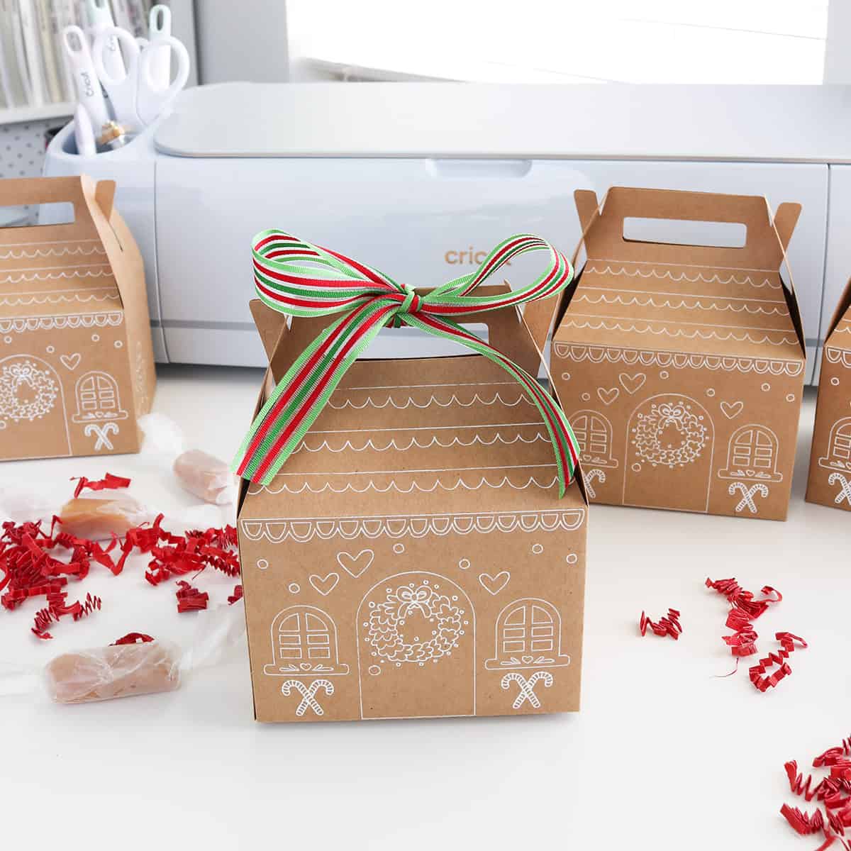 DIY Gingerbread House Gift Boxes - Aubree Originals