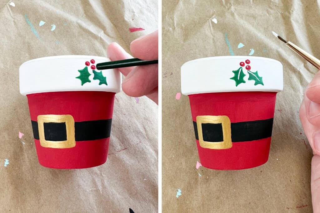 Christmas Painted Terracotta Pots DIY - Aubree Originals