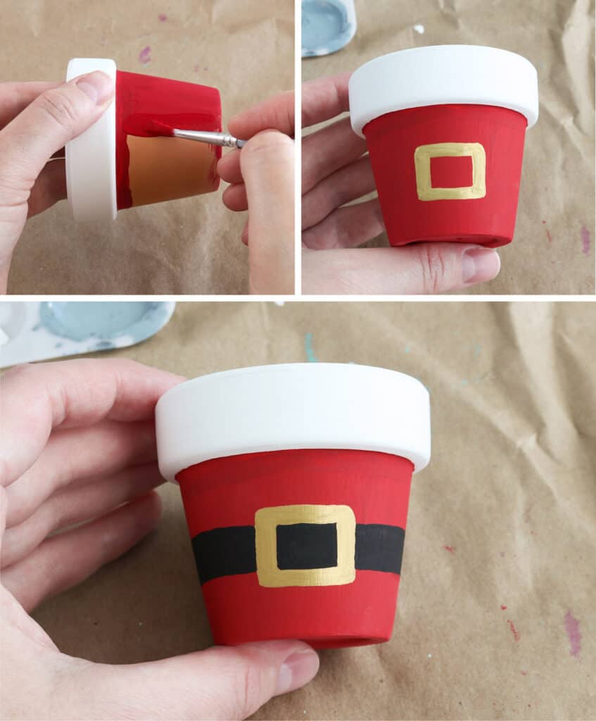 Christmas Painted Terracotta Pots DIY - Aubree Originals