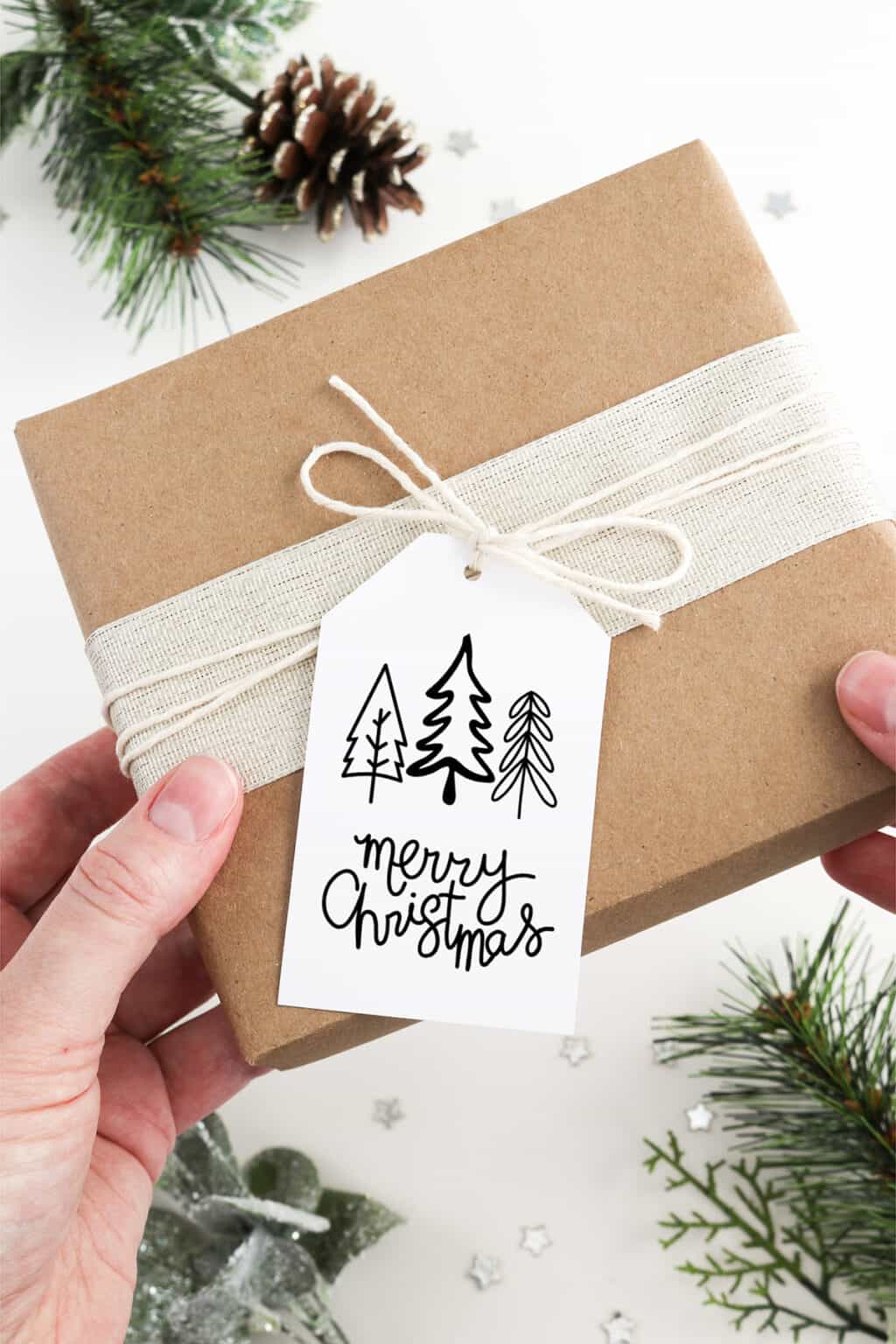 Free Printable Black and White Christmas Gift Tags - Aubree Originals