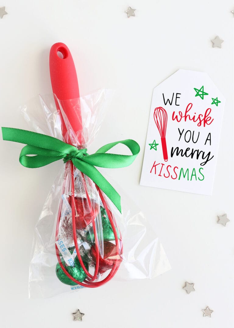 We Whisk You a Merry Christmas Free Printable Tags - Aubree Originals