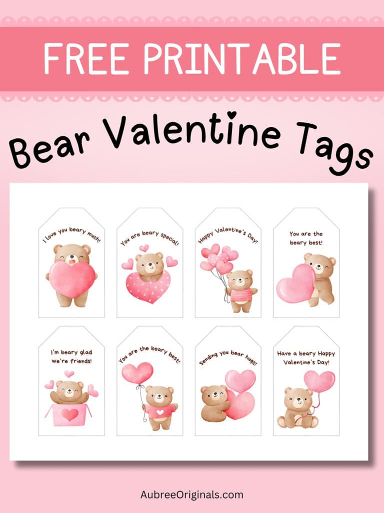 14+ Free Printable Valentine's Day Tags - Aubree Originals
