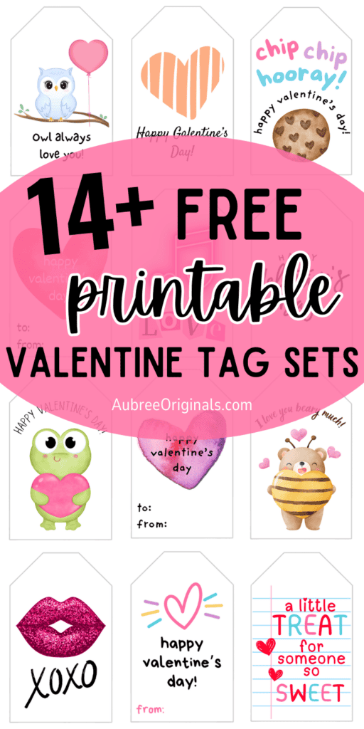 14+ Free Printable Valentine's Day Tags - Aubree Originals
