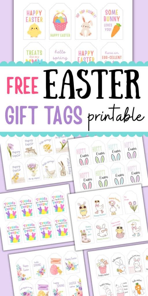 Free Printable Easter Gift Tags - 7 Cute Designs! - Aubree Originals