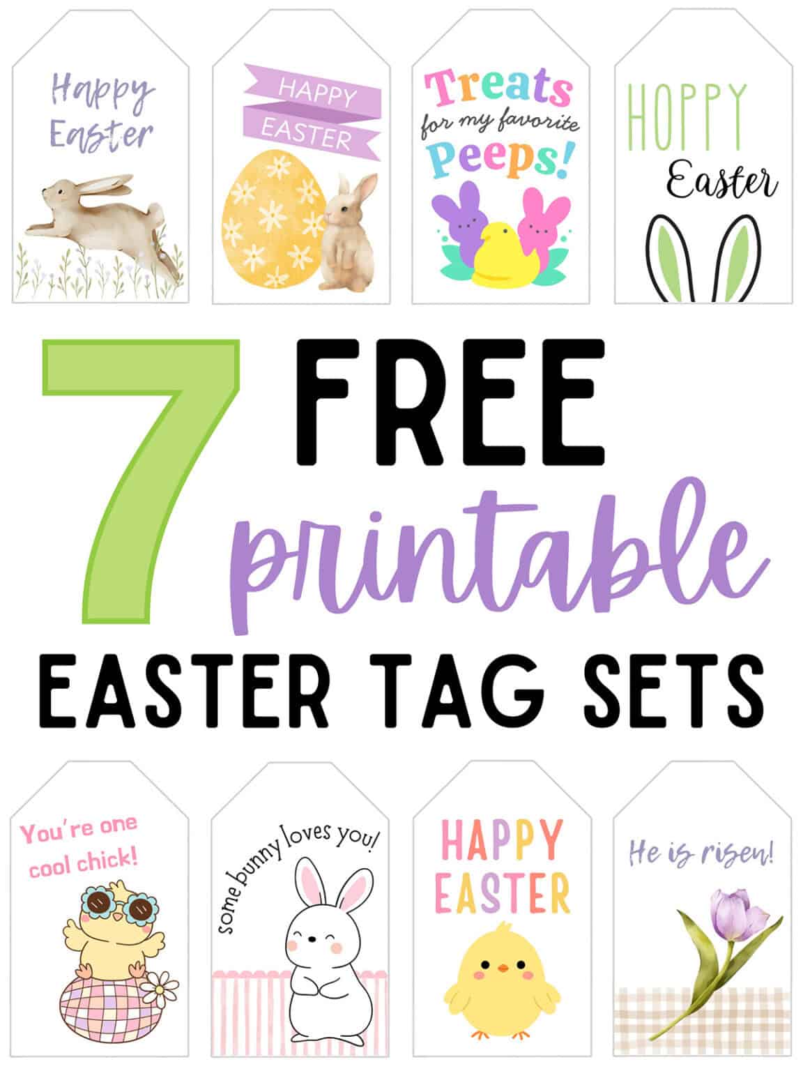 Free Printable Easter Gift Tags - 7 Cute Designs! - Aubree Originals