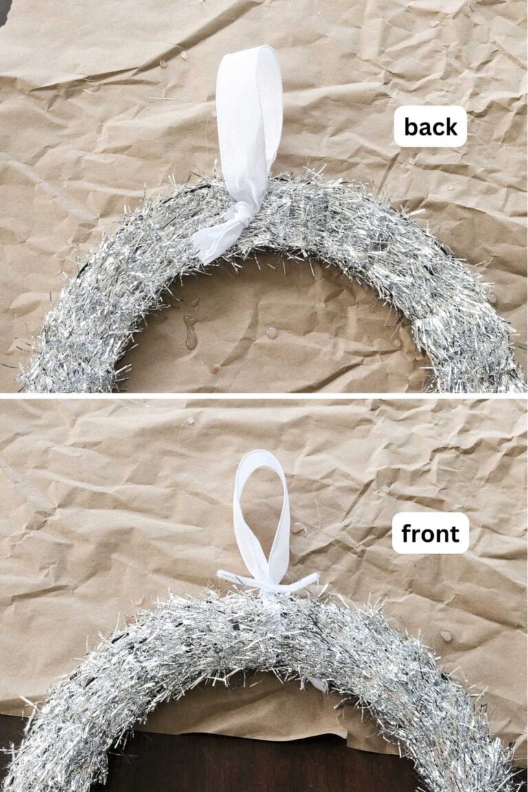 How to Make an Ornament Wreath With a Wire Frame - Aubree Originals
